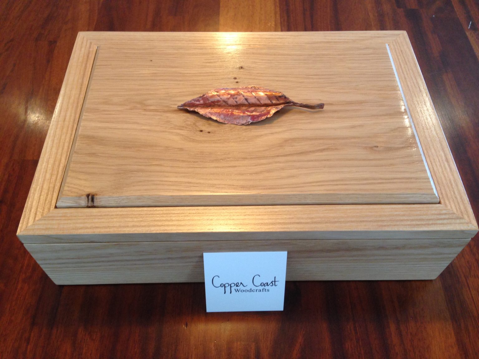 Copper Leaf Keepsake Box - Copper Coast Woodcrafts